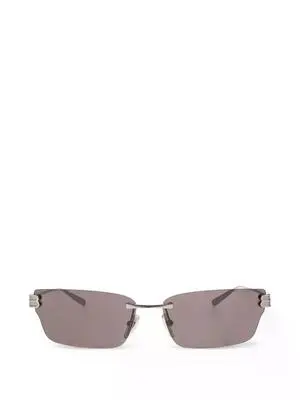 Balenciaga Rectangle Rimless Sunglasses - Silver