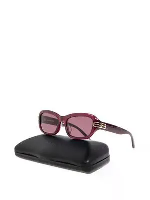 Balenciaga Logo Oval-frame Sunglasses