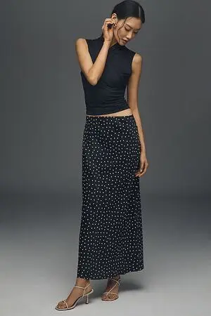 Anthropologie Wrap Mock-neck Muscle Tank Top - Black