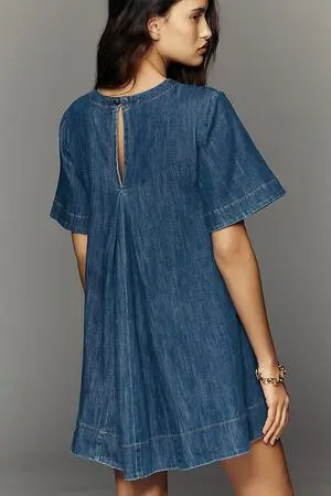 Maeve Emmy Short-sleeve Denim Swing Dress