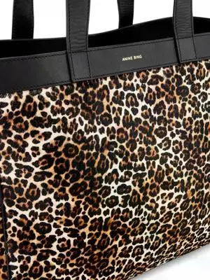 ANINE BING Medium Rio Leopard-print Tote Bag - Neutrals