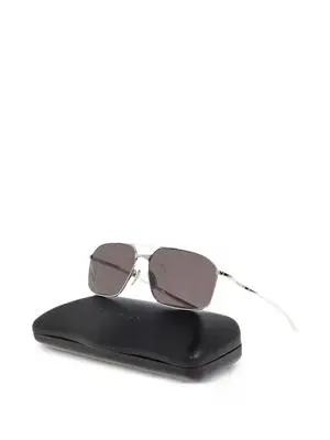 Balenciaga Rectangle-frame Sunglasses - Silver