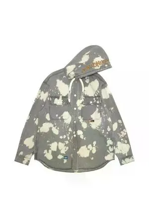 AAPE BY *A BATHING APE Hooded Splatter-patterned Shirt Jacket