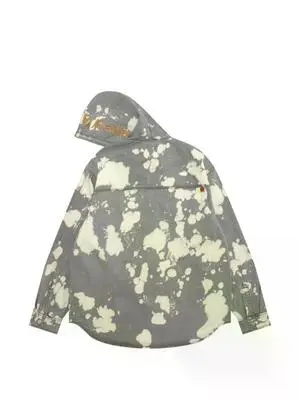 AAPE BY *A BATHING APE Hooded Splatter-patterned Shirt Jacket