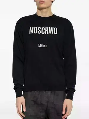 Moschino Knitted Crewneck Jumper - Black