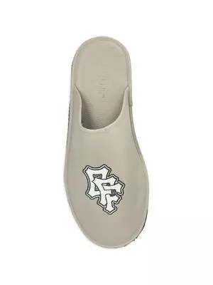 Off-White Logo Print Leather Slippers