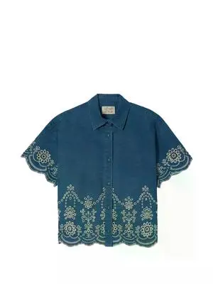 MC2 SAINT BARTH Embroidered Shirt - Blue