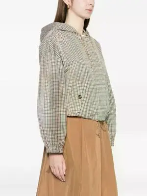 Marella Check Hooded Jacket