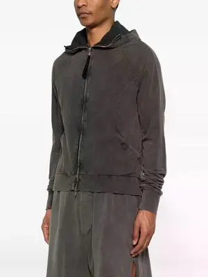 THOM KROM Paneled Zip-up Hoodie - Grey