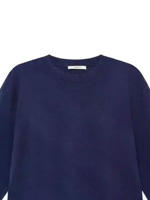 Malìparmi Crew Neck Sweater With Ribbed Hem And Cuffs - Blue
