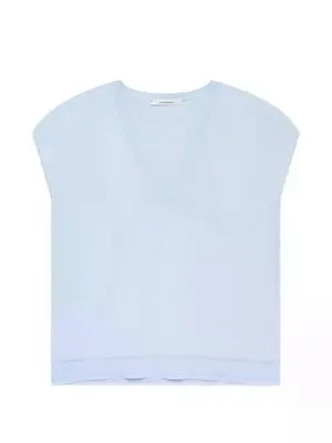 Malìparmi V-neck Top With Openwork Hem
