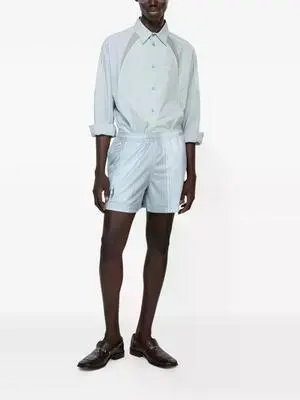 Acne Studios Striped Logo Shorts
