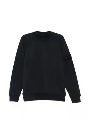 Stone Island Crewneck Sweatshirt With Tonal Logo Patch