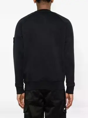 Stone Island Crewneck Sweatshirt With Tonal Logo Patch