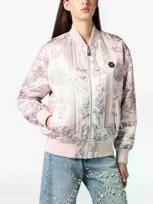 Philipp Plein Bomber Jacket With Butterfly Pattern