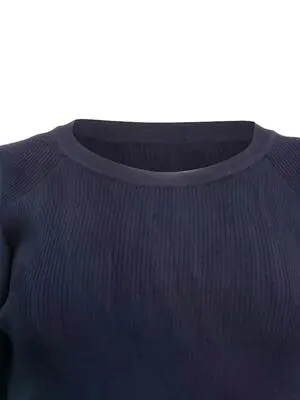 Sandro Ribbed Bell Sleeve Crew Neck Top