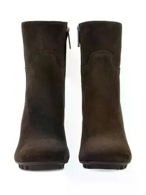 Hogan 90mm Suede Side-zip Boots