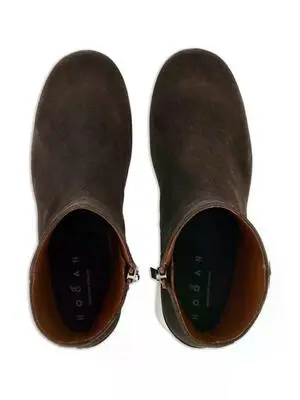 Hogan 90mm Suede Side-zip Boots