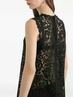 Dolce & Gabbana Lace Zip-fastening Mini Dress - Black