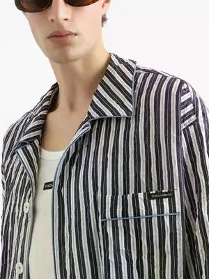 Dolce & Gabbana Crinkled Striped Vanity Shirt