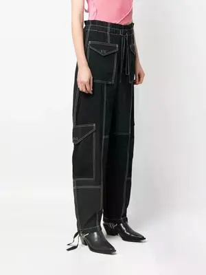 GANNI Topstitch Cargo Trousers