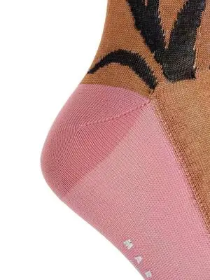Marni Cotton-nylon Socks With Flower Intarsia
