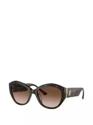 JIMMY CHOO Geometric Logo Sunglasses