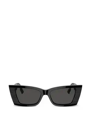 JIMMY CHOO Ribbed Geometric Sunglasses - Black