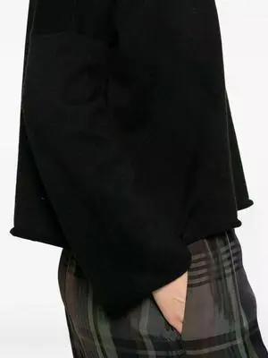 BEYOU Long-sleeve Round Neck Sweater - Black