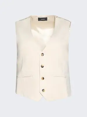 Wardrobe.NYC Spring Waistcoat - Cream