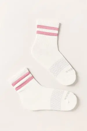 BOMBAS Double-Stripe Tube Socks Dried Rose