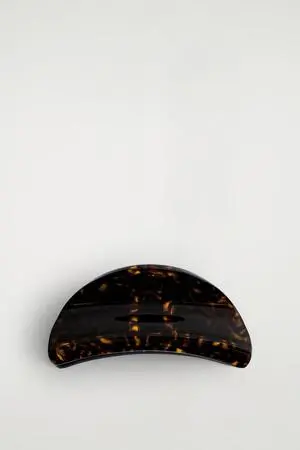Cos Curved Claw Hair Clip - Brown