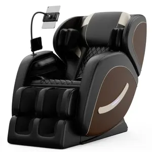 BOYEL LIVING Massage Chair Recliner With Zero Gravity With Full Body Air Pressure With 6 Massage Rollers - Grey+brown