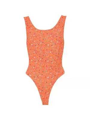 Lhd Key Biscayne Floral Bodysuit - Orange