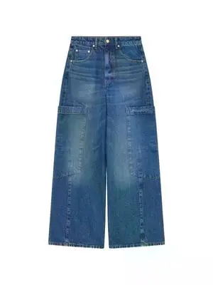 GANNI Baggy Wide Leg Cargo Jeans