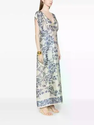 Liu Jo Floral-print Maxi Dress - Neutrals