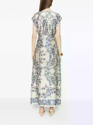 Liu Jo Floral-print Maxi Dress - Neutrals