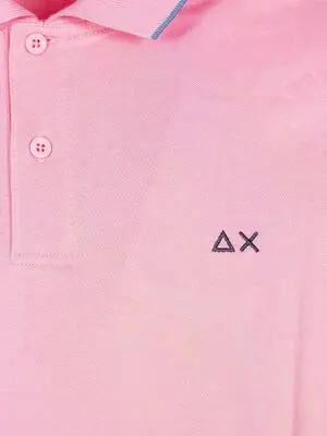 SUN 68 Contrast-trim Polo Shirt - Pink