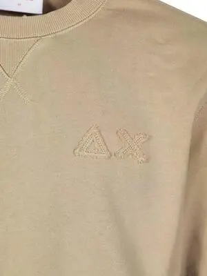 SUN 68 Appliqué Crew Neck Sweatshirt - Neutrals