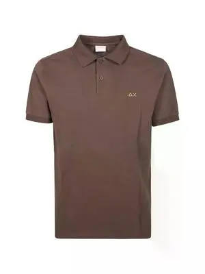 SUN 68 Bandana-collar Polo Shirt - Brown