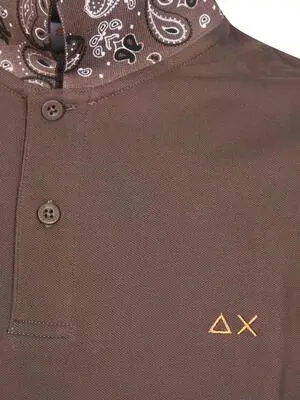 SUN 68 Bandana-collar Polo Shirt - Brown