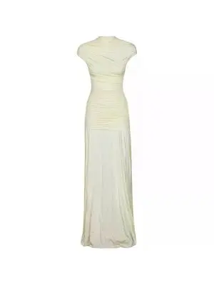 SELF-PORTRAIT Jersey Draped Maxi Dress
