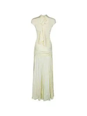 SELF-PORTRAIT Jersey Draped Maxi Dress