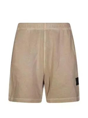 Stone Island Malfilé Cotton Fleece Track Shorts - Neutrals