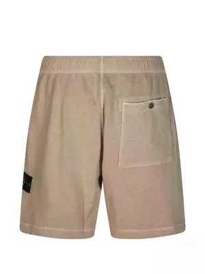 Stone Island Malfilé Cotton Fleece Track Shorts - Neutrals