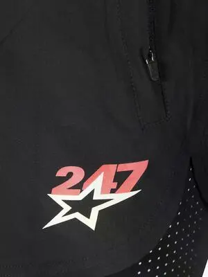 REPRESENT Logo-print Shorts - Black