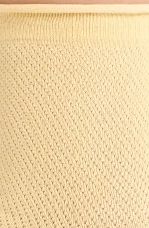 CASA CLARA Rivi Pointelle Knit Crew Socks