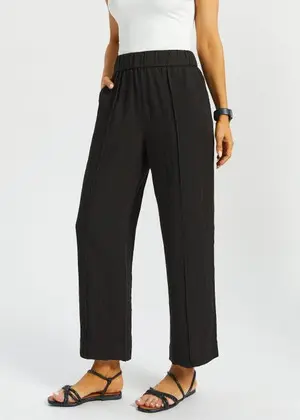 Betabrand Linenette Camp Pant - Black