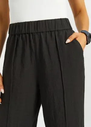 Betabrand Linenette Camp Pant - Black
