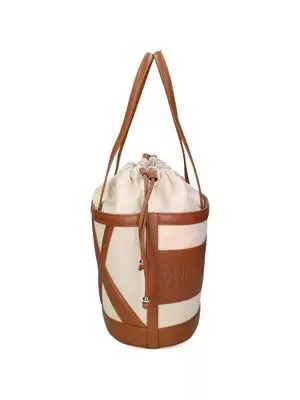 Armani Exchange Drawstring-closure Bucket Bag - Neutrals
